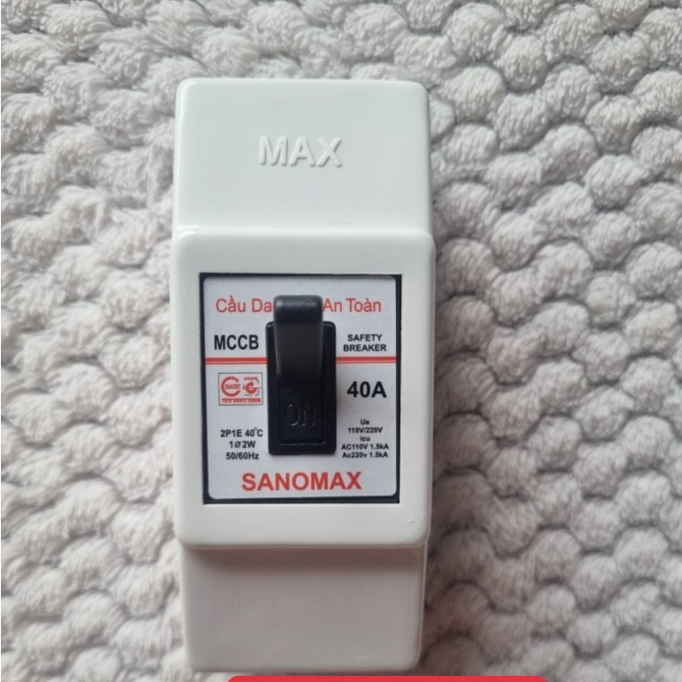 Bộ CB Sanomax (cầu dao tự động an toàn) kèm vỏ nhựa - thích hợp cho máy ...
