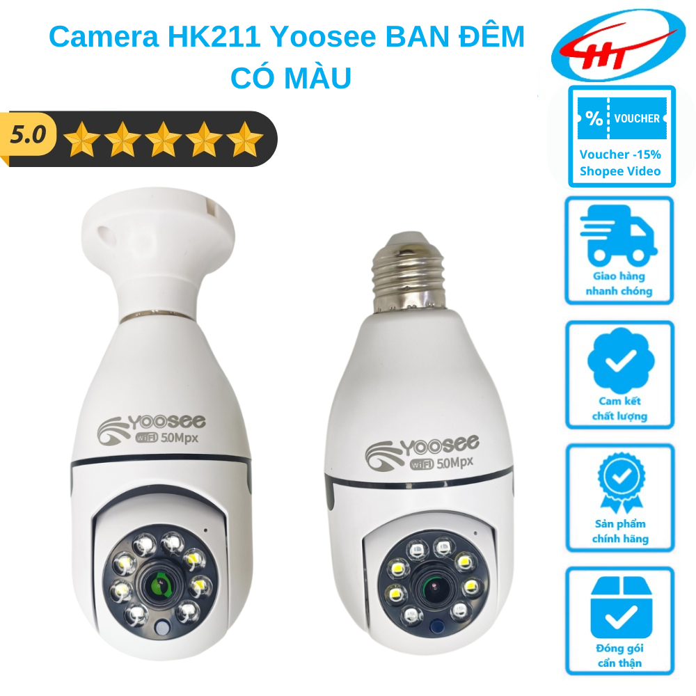 [HK211] Camera HK211 Yoosee BAN ĐÊM CÓ MÀU - Hàng chính hãng | Shopee Việt Nam