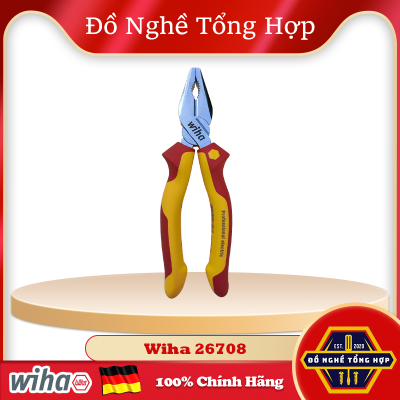 Kìm Đa Năng 180mm Cách Điện 1000 Volt WIHA 26708 [chính hãng Đức ...
