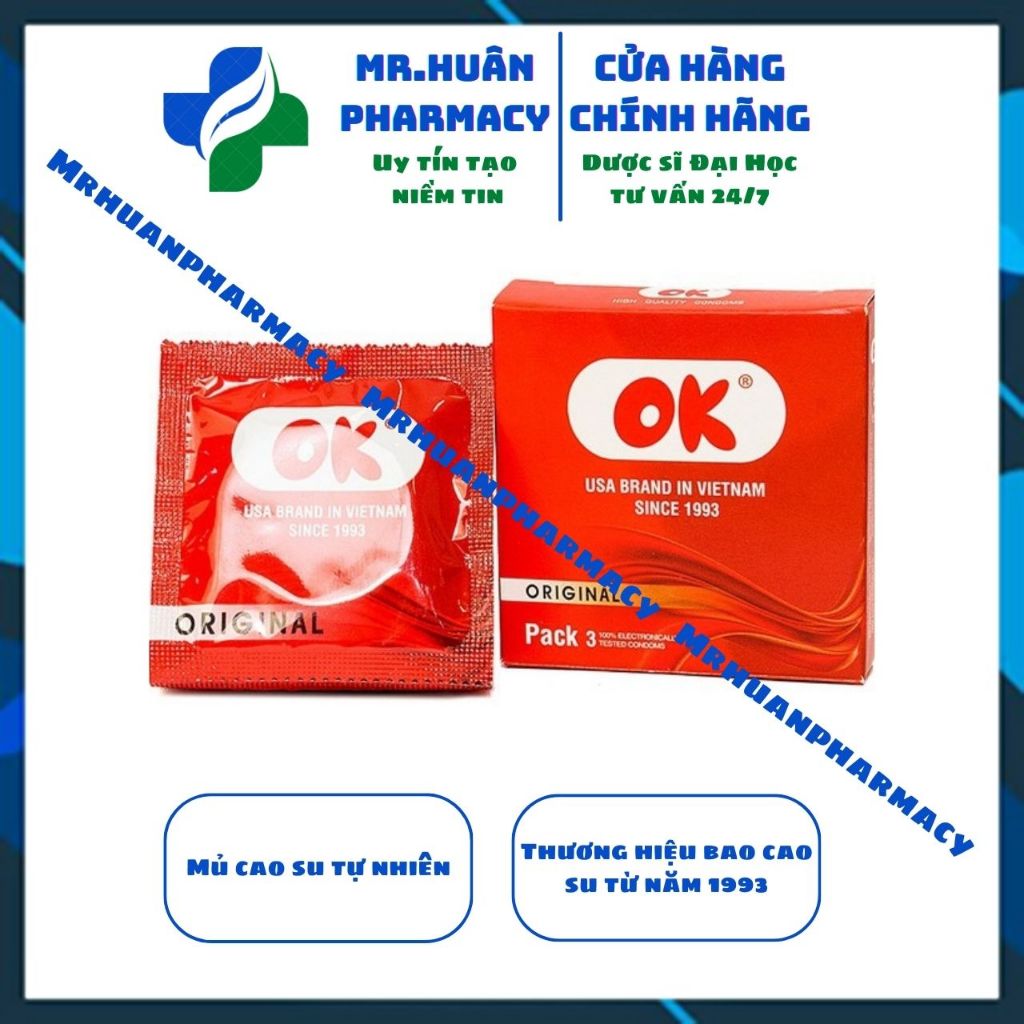 5 Hộp Bao cao su OK Original (Hộp 3 chiếc) - Thương hiệu bao cao su từ ...