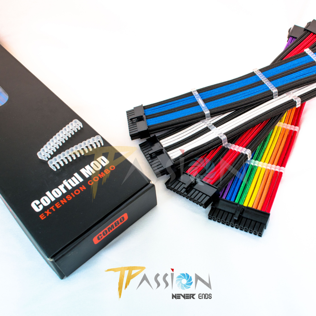 Dây Nguồn Bọc Lưới Nối Dài TEUCER SLEEVED EXTENSION CABLE - COLORFUL ...