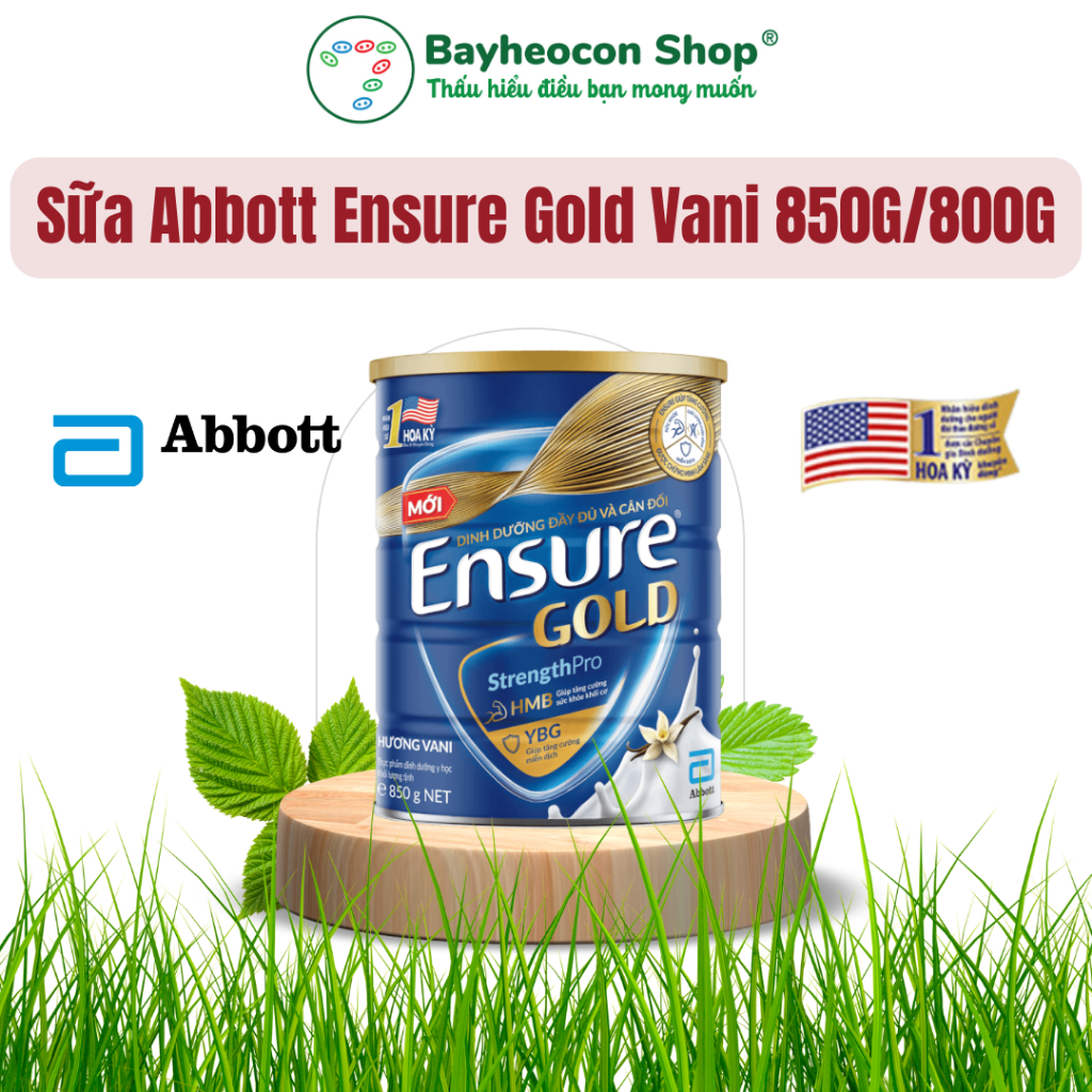 [Date 2026] Sữa Bột Abbott Ensure Gold Vani 850G/800G | Shopee Việt Nam
