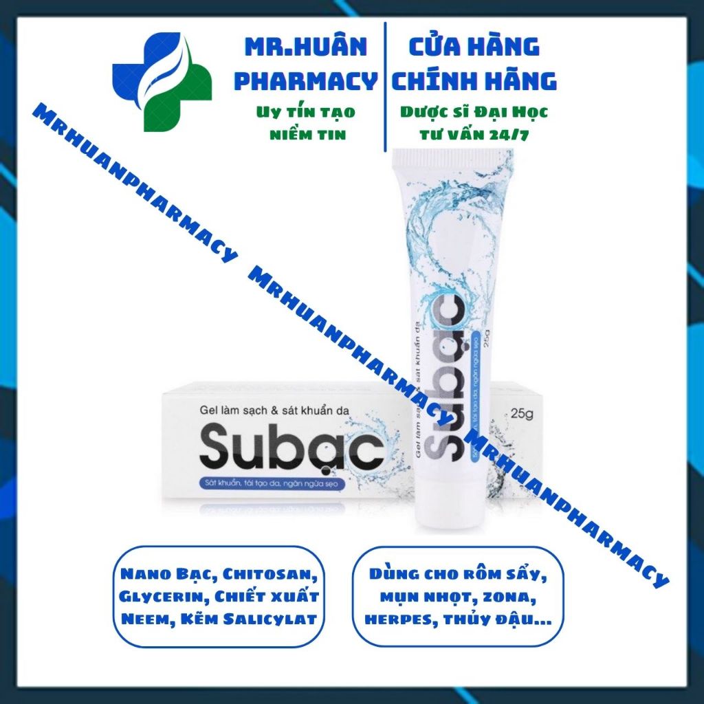 Gel Su bạc, Subạc 25g - Gel bôi kháng khuẩn và làm sạch da | Shopee ...