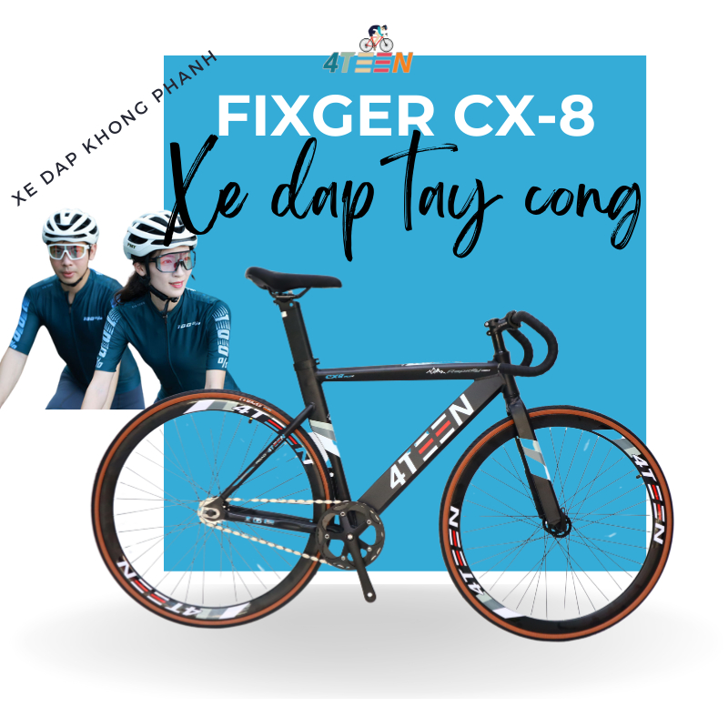 Xe Đạp Tay Cong 4TEEN Fixger CX-8 Thiết Kế Không Dây Phanh Khung Nhôm ...