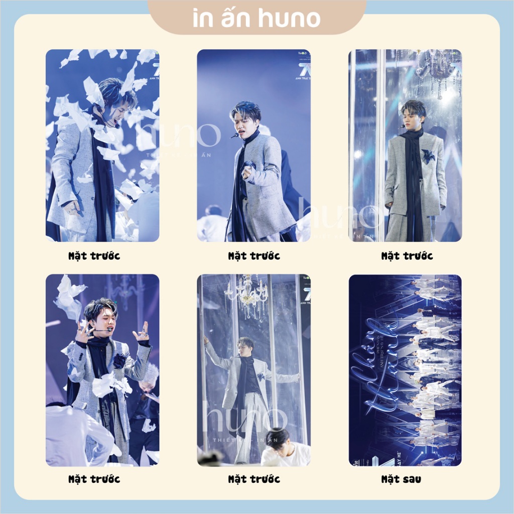 Sét 5 card BO GÓC ANH TRAI SAY HI - TEAM CHÂN THÀNH (RHYDER - CAPTAIN - WEAN - QUANG HÙNG ...
