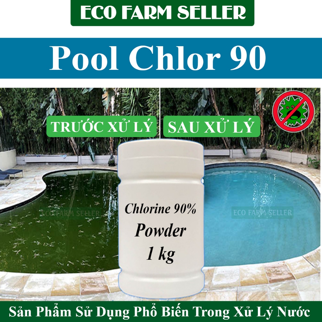 Hộp 1 Kg Chlorine 90% - Clo Bột Làm Trong Nước Hồ Bơi Trong Và Sạch ...