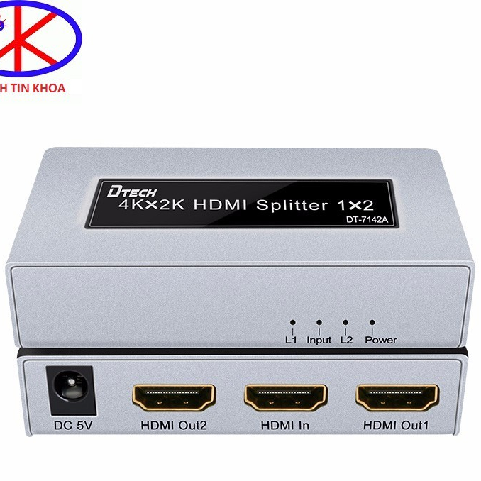 (Freeship) Bộ chia HDMI 2 cổng DTECH DT-7142/7142A hỗ trợ trình chiếu ...