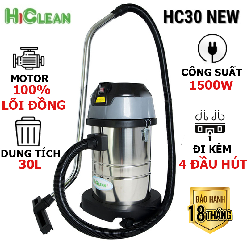 [Hỏa Tốc] Máy hút bụi công nghiệp Hiclean HC30 - 30 lít - Hút khô và ...