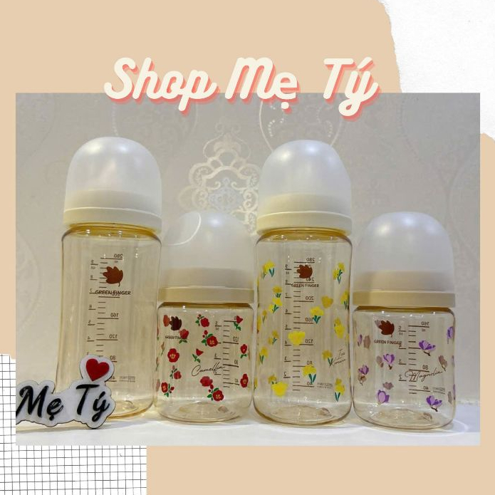(Đọc mô tả) Bình sữa Green Finger Bebegrow PPSU Hàn Quốc size 160ml / 280ml núm ti mềm 2 van khí ...
