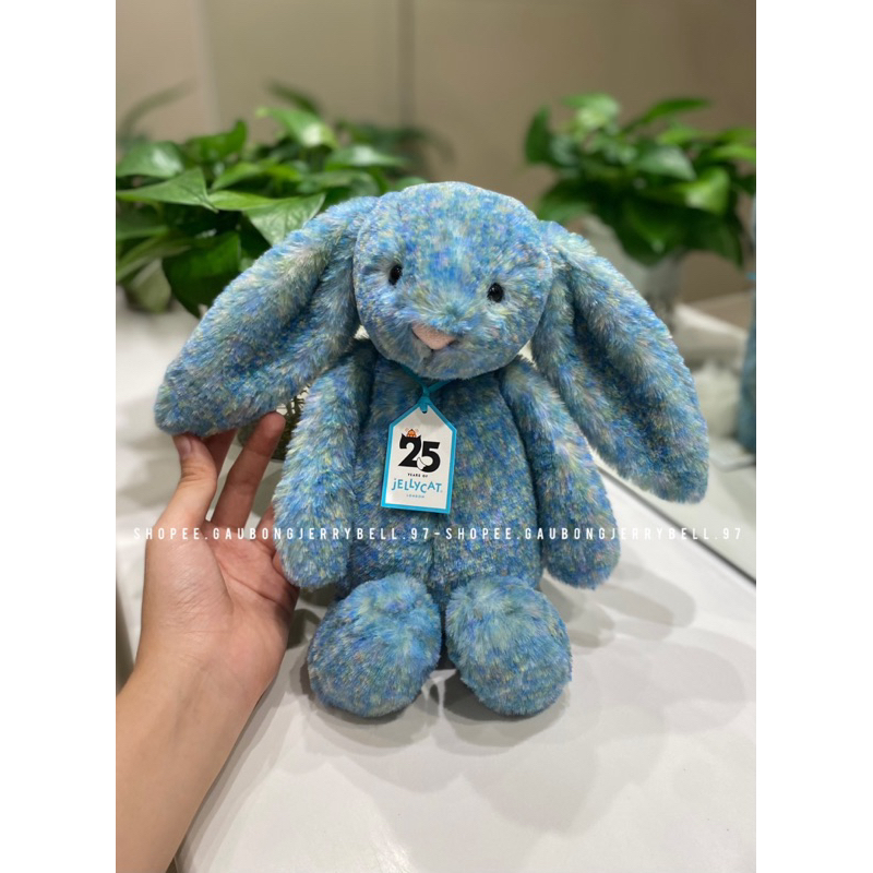 (100% Authentic) Thỏ bông Jellycat Luxe Azure Bunny chính hãng bản kỉ ...