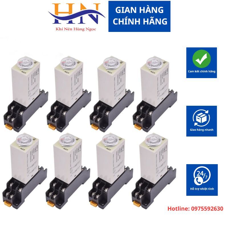 Rơ Le Thời Gian Omron H3Y-2 / H3Y-4 điện áp 220v không đế | Shopee Việt Nam