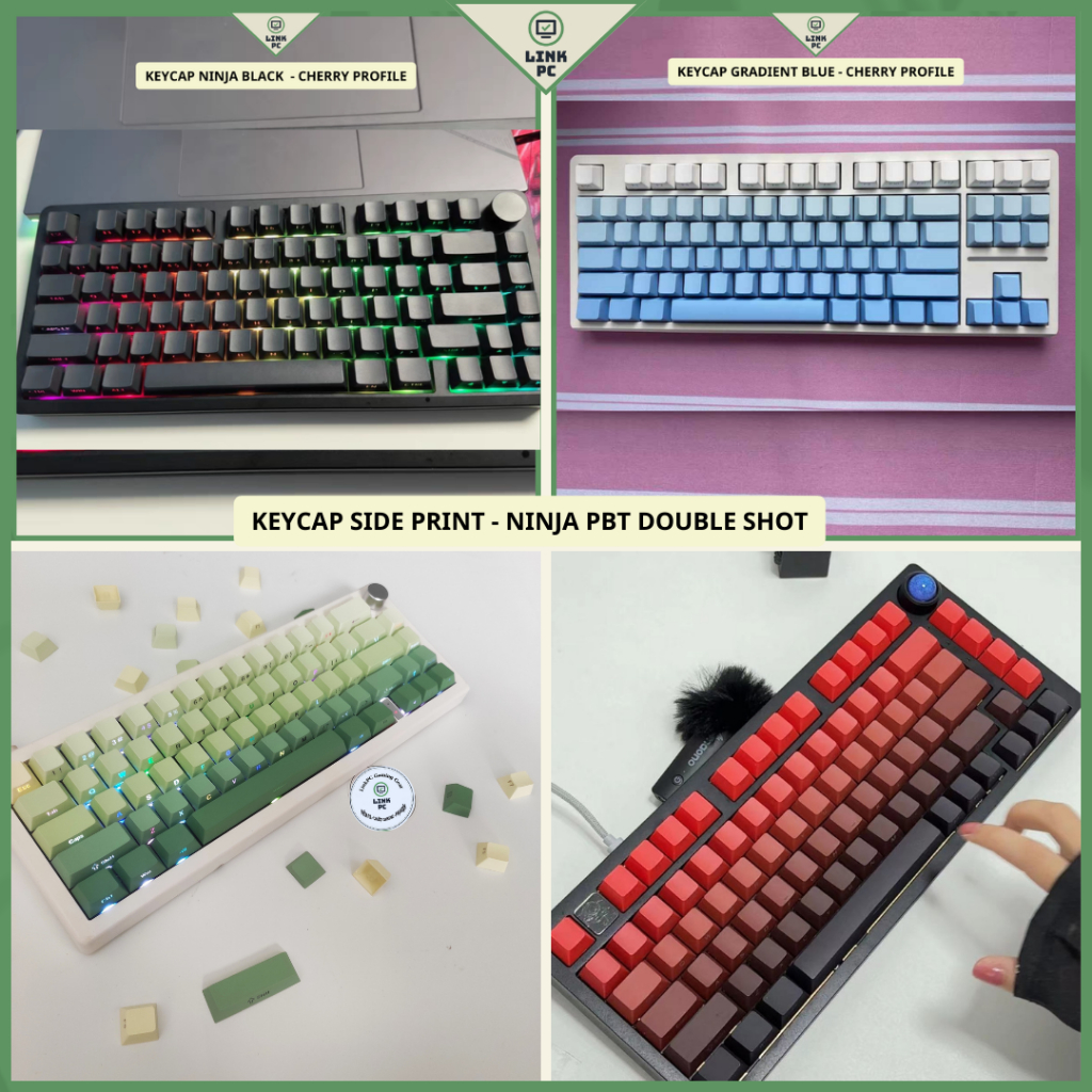 Keycap Gradient Cherry Profile Xuyên Led Cho Phím Cơ New - PBT - Keycap ...