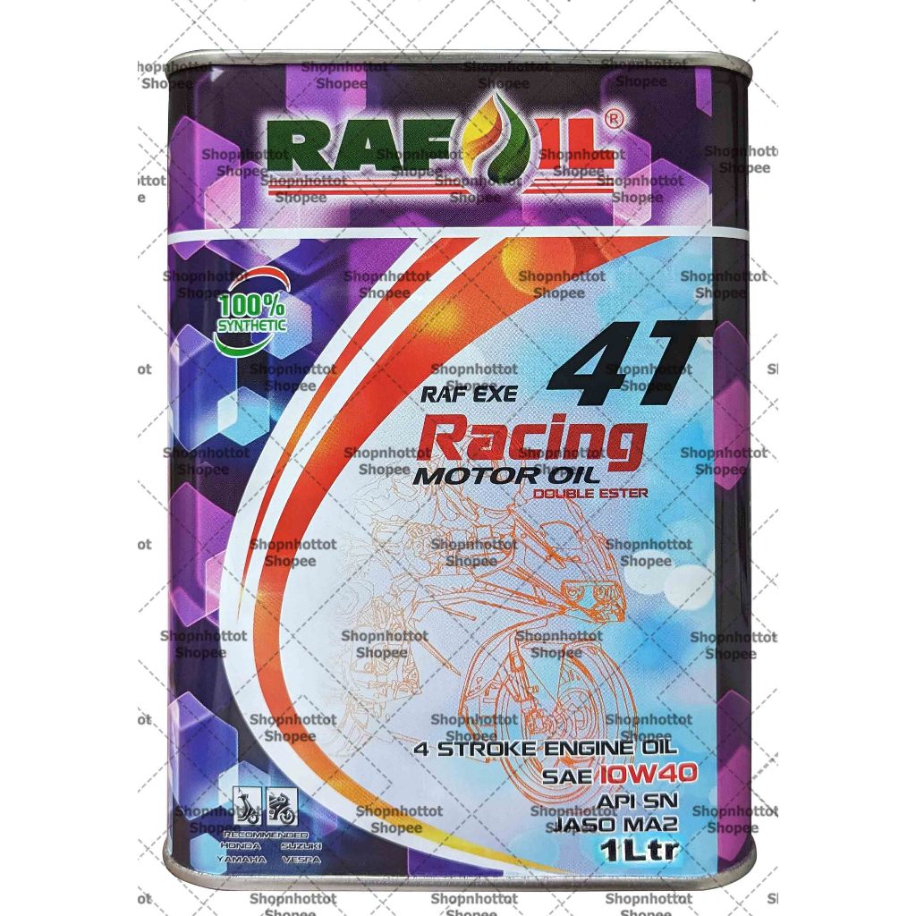 Dầu nhớt tổng hợp xe ga, xe số Rafoil Racing 10w40 1000ml (1L ) | Shopee Việt Nam