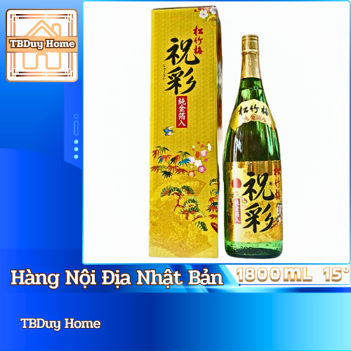 Nước sake vảy vàng Takara Shozu 1,8L chai xanh ( nội địa Nhật ) | Shopee Việt Nam