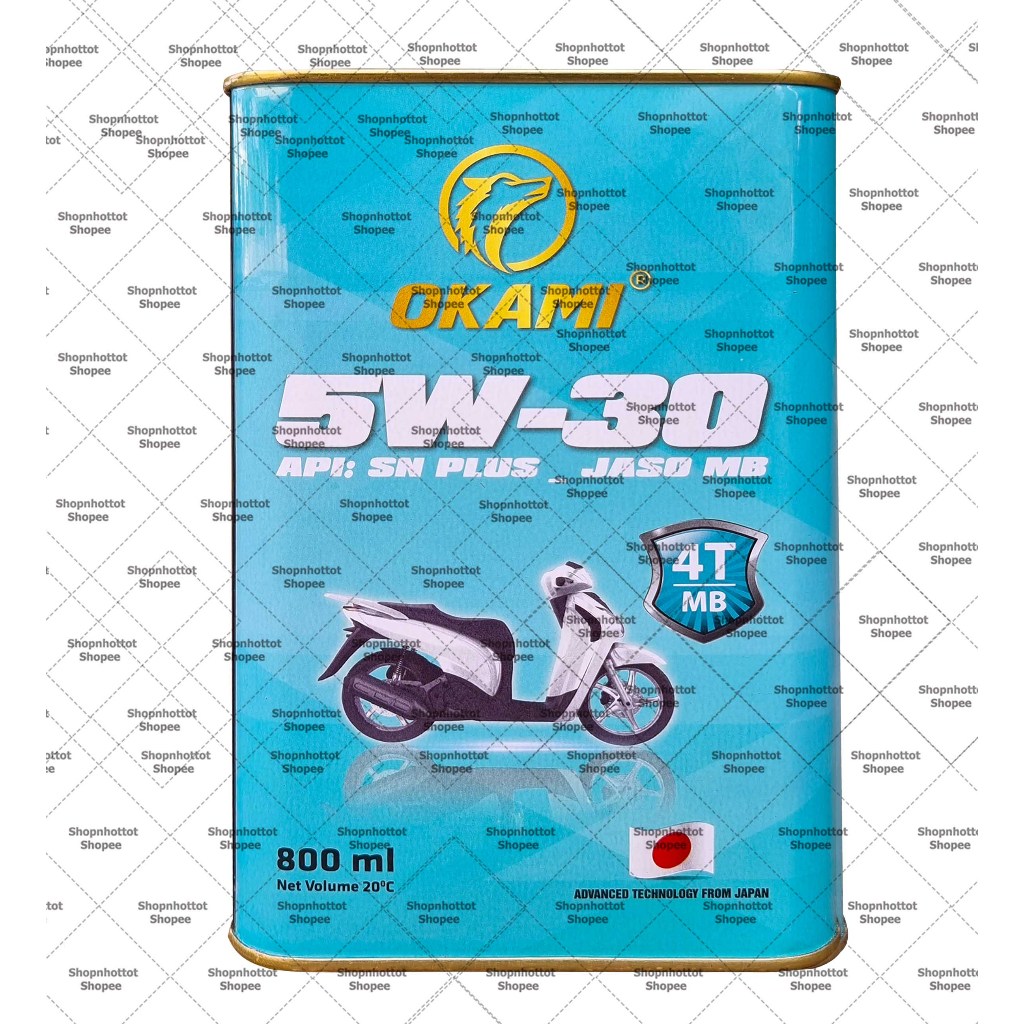Dầu nhớt tổng hợp Ester siêu mát máy tay ga Okami Ultra Matic 4T 5w30 800ml ( 0.8L ) | Shopee ...