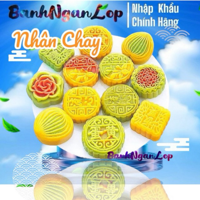 1Kg Bánh Trung Thu Mini Nhân Đậu Xanh, Nhân Chay Ít Ngọt Nội Địa Trung ...
