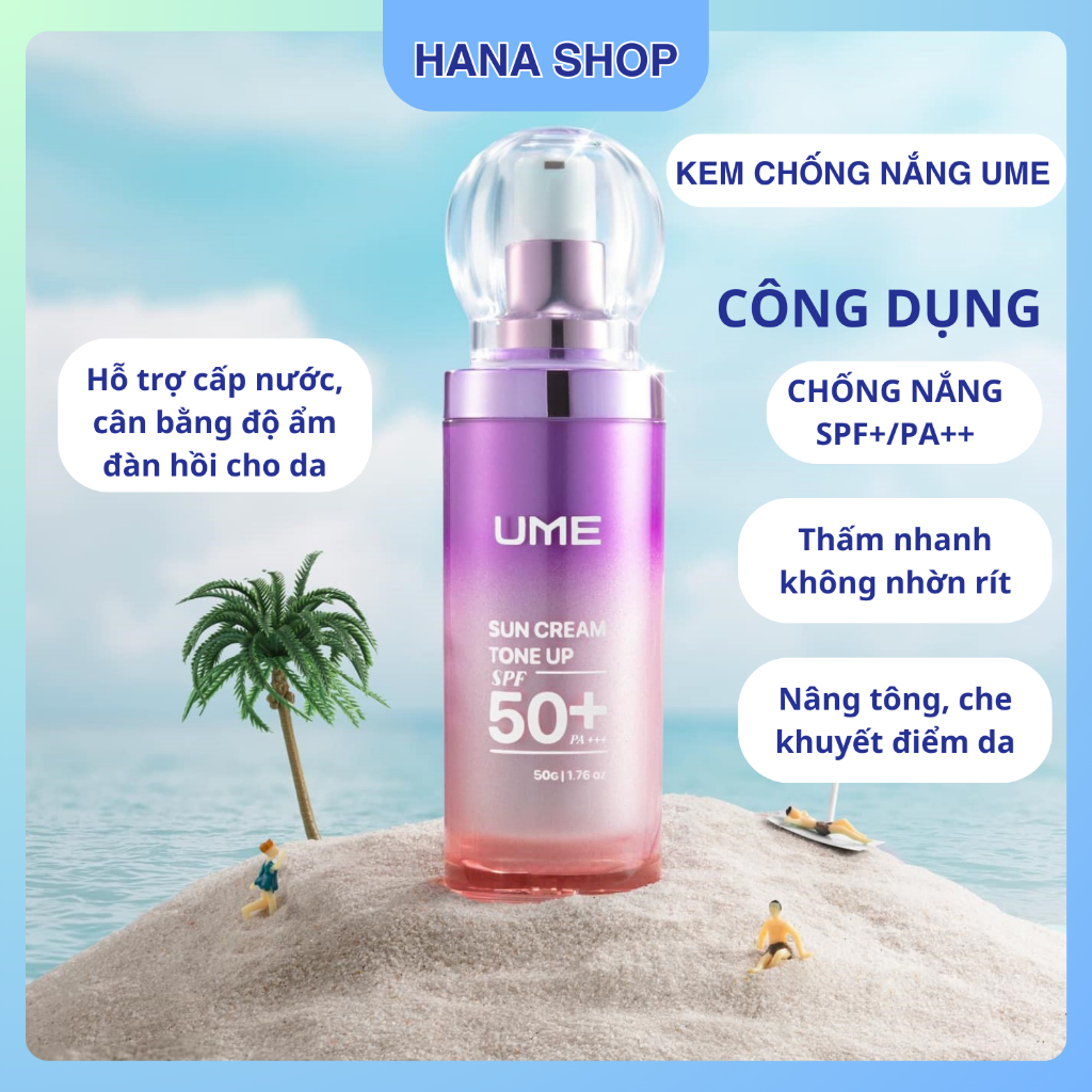 Kem chống nắng nâng tông UME, SPF 50+, hộp 50G | Shopee Việt Nam
