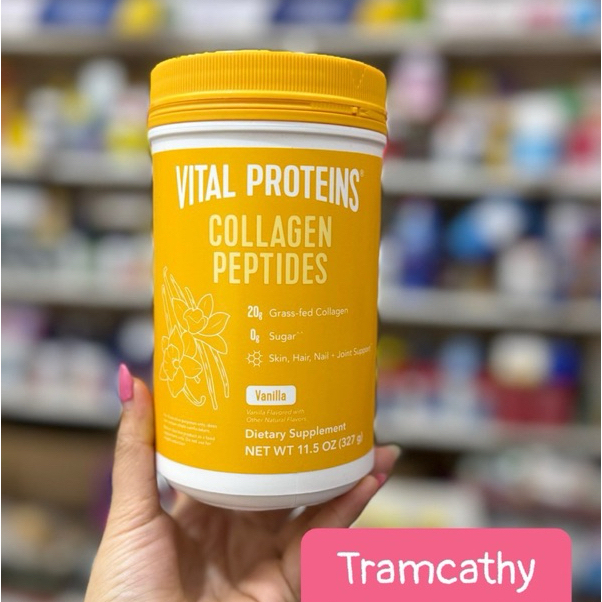 Collagen thủy phân Vital Proteins Collagen Peptides vanila | Shopee ...