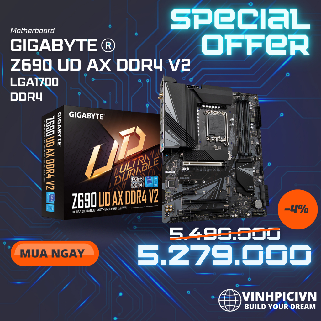 Mainboard Gigabyte Z690 Ud Ax Ddr4 V2 [new] Shopee Việt Nam