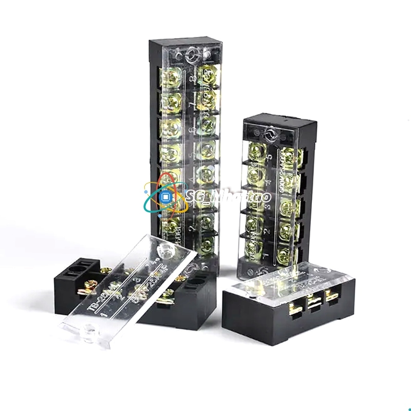 Domino Cầu đấu điện 2 hàng 25A 600V TB-2506 6P, TB-2512 12P trong tủ điện chuyên dụng | Shopee ...