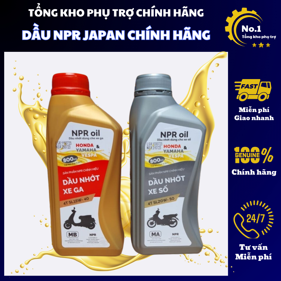 Dầu Nhớt Xe Số, Xe Tay Ga Hàng Chất Lượng Cao NPR OIL 800ml | Shopee Việt Nam