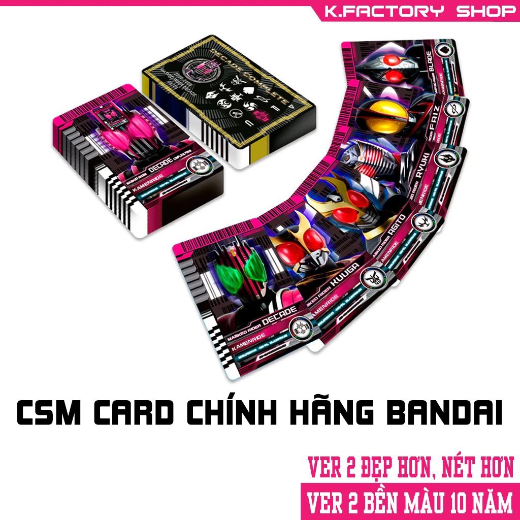 [K.FACTORY] CARD NHỰA DECADE CHÍNH HÃNG đọc được trong driver - CSM VER 2 SET CARD | Shopee Việt Nam