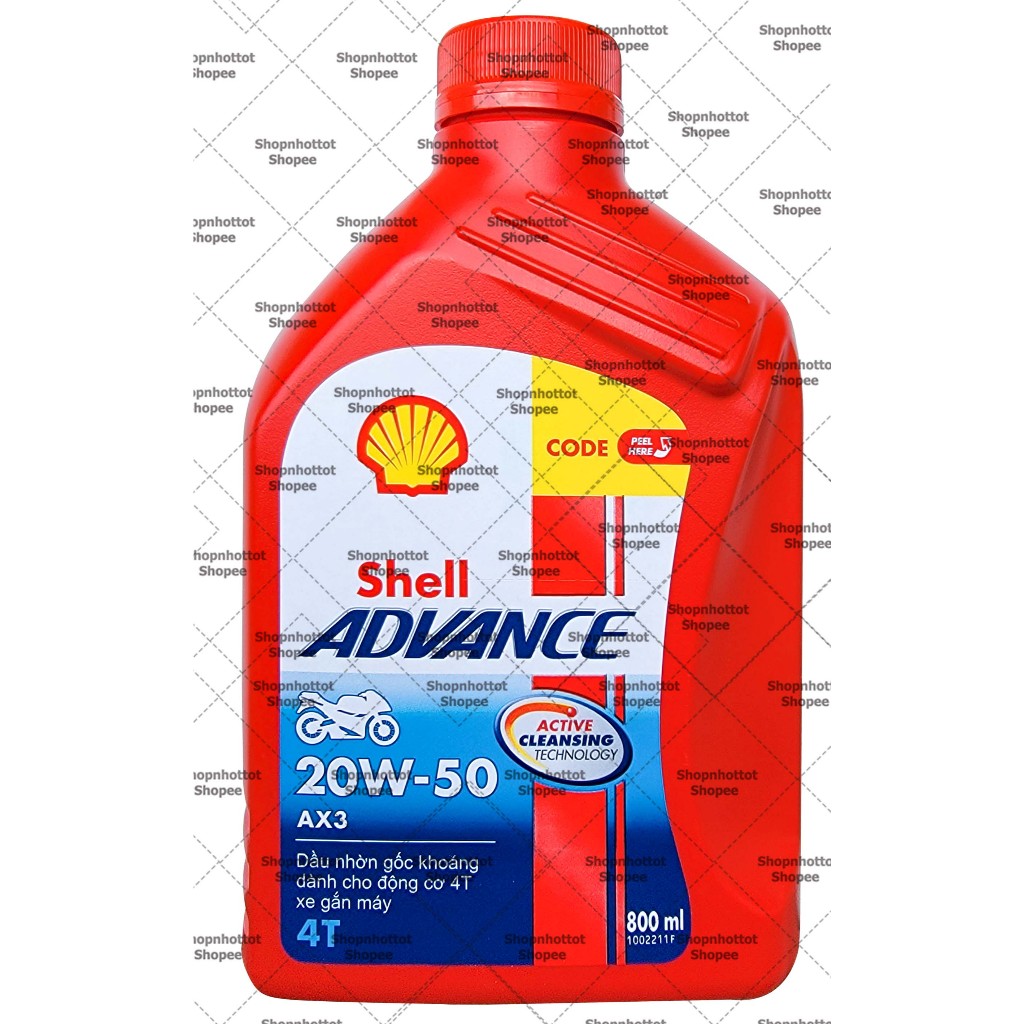 Dầu nhớt xe số Shell Advance AX3 20W50 800ml ( 0.8L ) - Shopnhottot ...