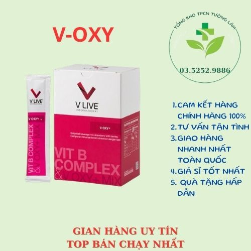 V-Oxy+ (V-LIVE) Cung cấp Oxy cho Máu giúp Tuần Hoàn Máu não, Tim Mạch ...