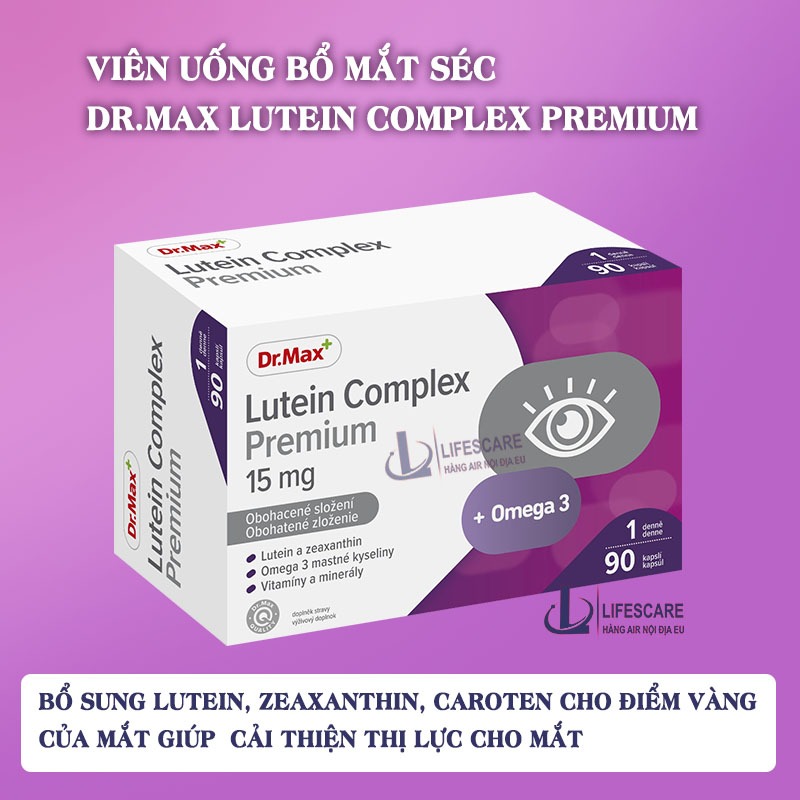 Viên uống bổ mắt séc Dr.max Lutein Complex Premium cải thiện thị lực ...