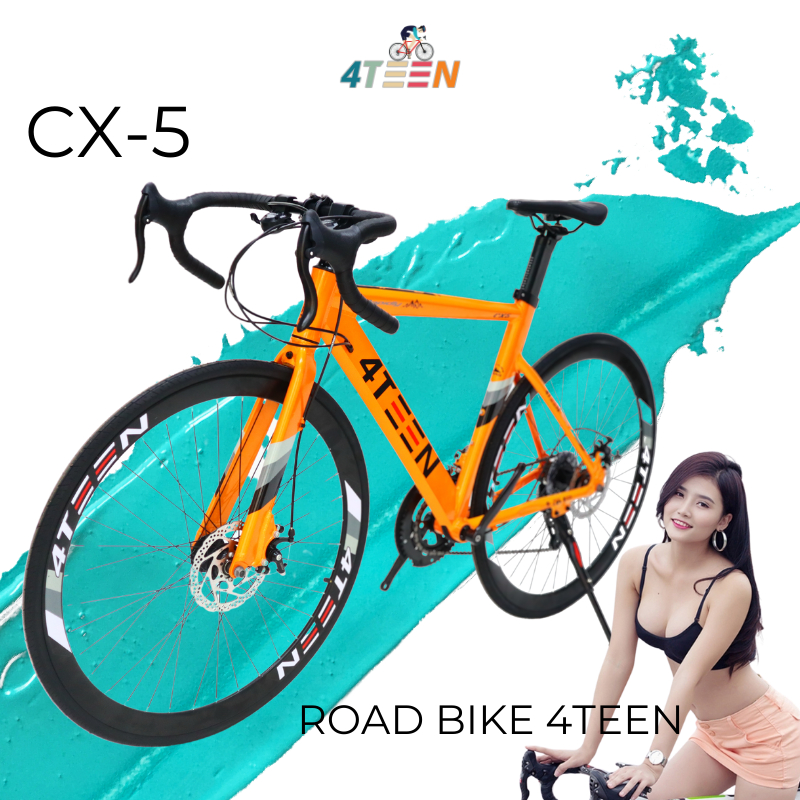 Xe Đạp Đua Tay Cong Road Bike 4TEEN CX-5 Khung Sườn Hợp Kim Nhôm Cao Cấp 8 Tầng Lip Sau | Shopee ...