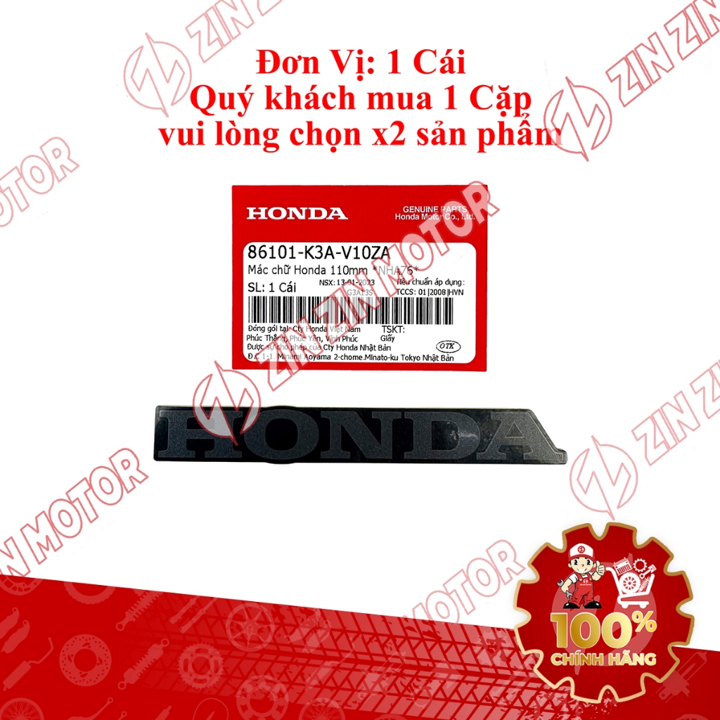 Tem Chữ Dán Ốp Yếm Trước AB AirBlade 125 2022 110MM 86101-K3A-V10ZA ...