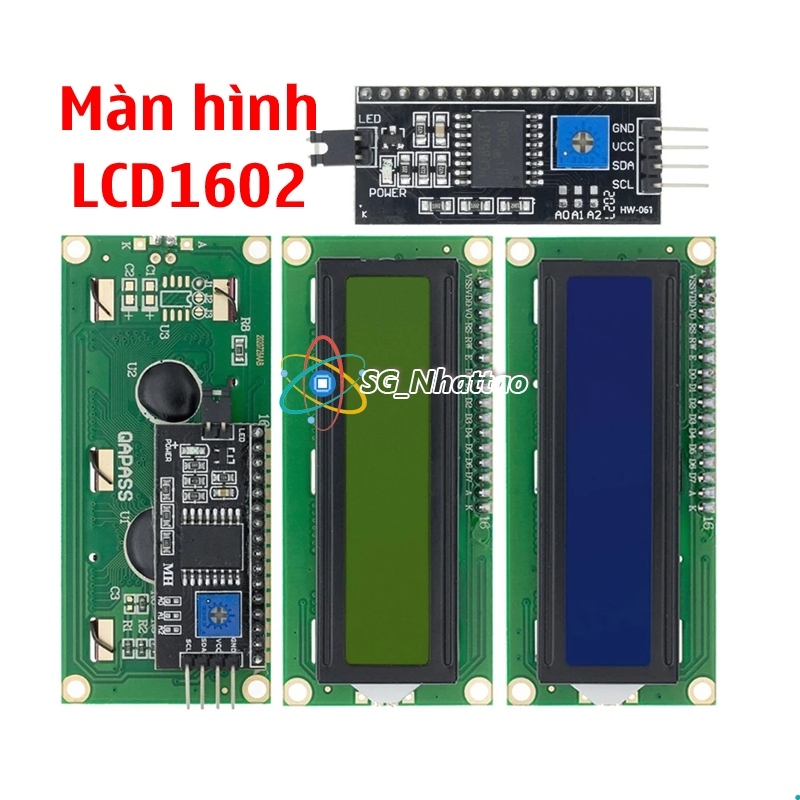 LCD1602 1602 Mô-đun LCD Màn hình xanh dương/ xanh lá 16x2 Ký tự Màn ...