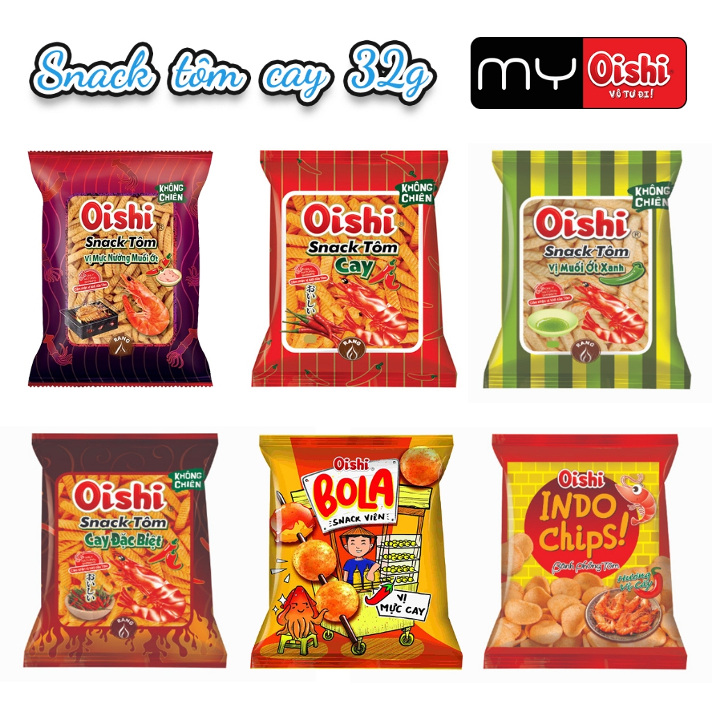 Bánh Snack Oishi Tôm Cay Không Chiên | Shopee Việt Nam