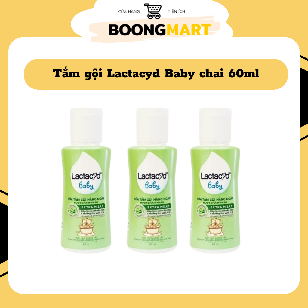 Sữa tắm gội trẻ em Lactacyd Baby Extra Milky 60ml | Shopee Việt Nam