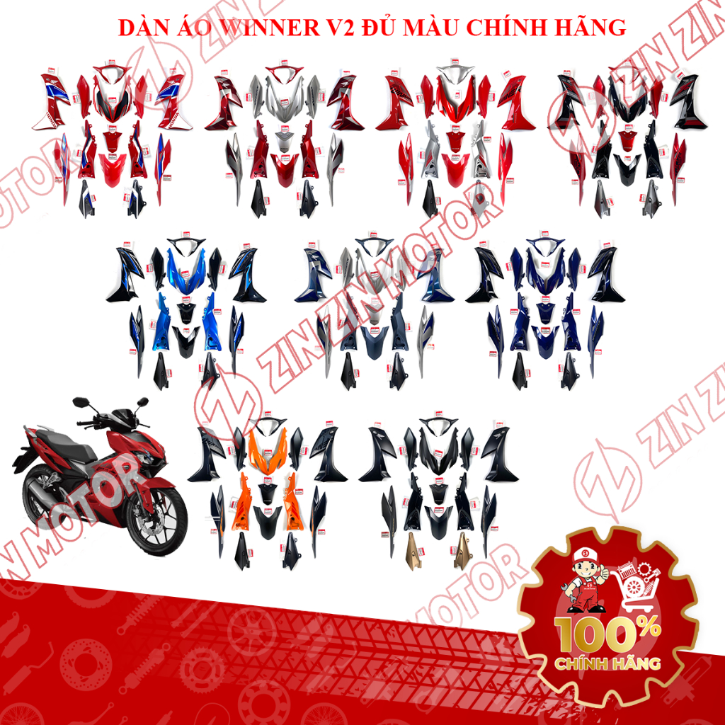 Dàn Áo Winner X V2 2019 2020 2021, RS150X, RS150 V3 Chính Hãng - ZZM ...
