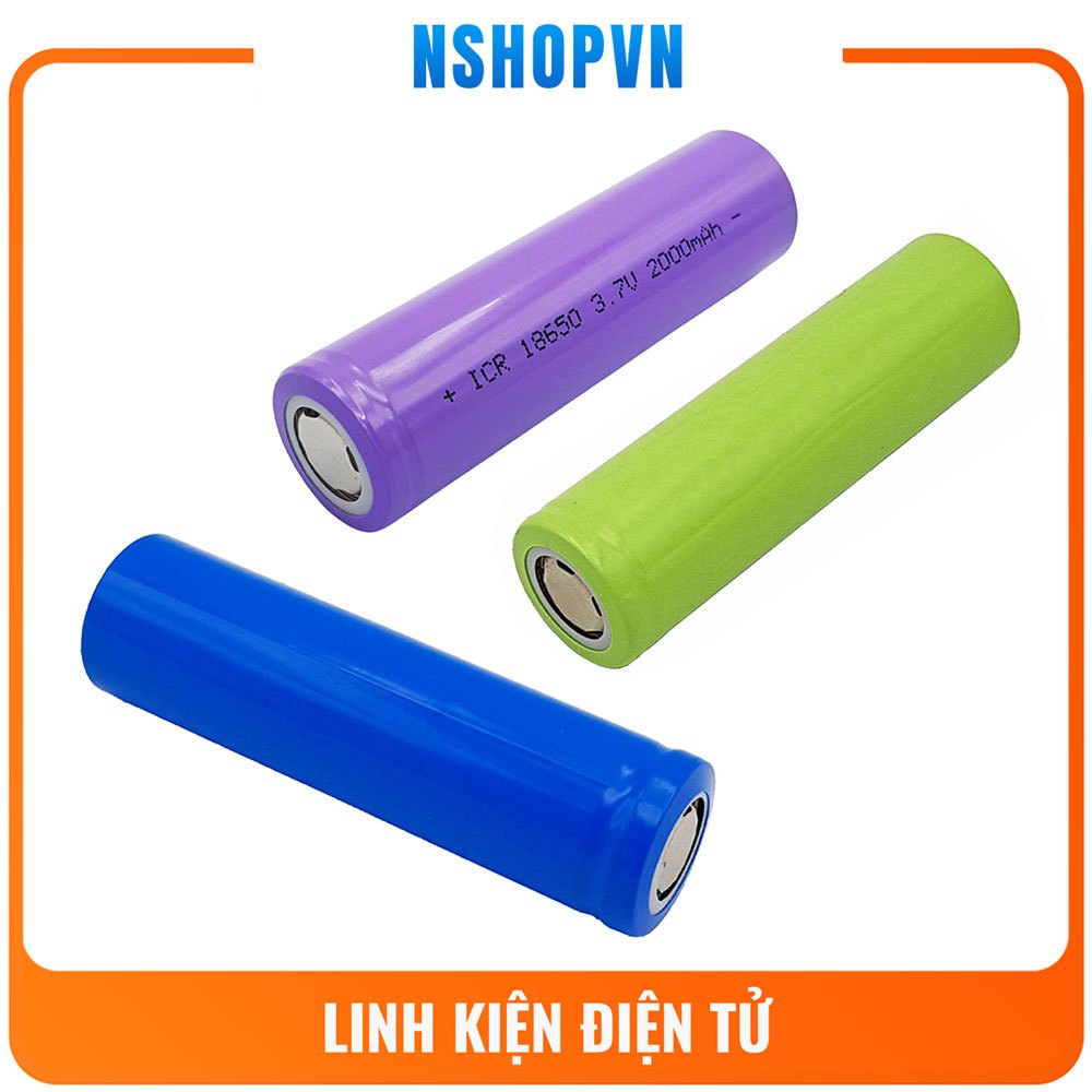 Pin cell 18650 2000mAh (1 pin màu sắc ngẫu nhiên) | Shopee Việt Nam