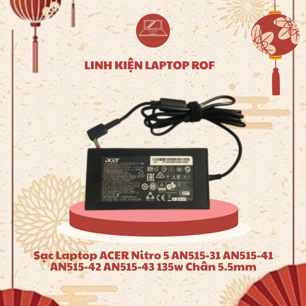 Sạc Laptop ACER Nitro 5 AN515-31 AN515-41 AN515-42 AN515-43 135w Chân 5 ...