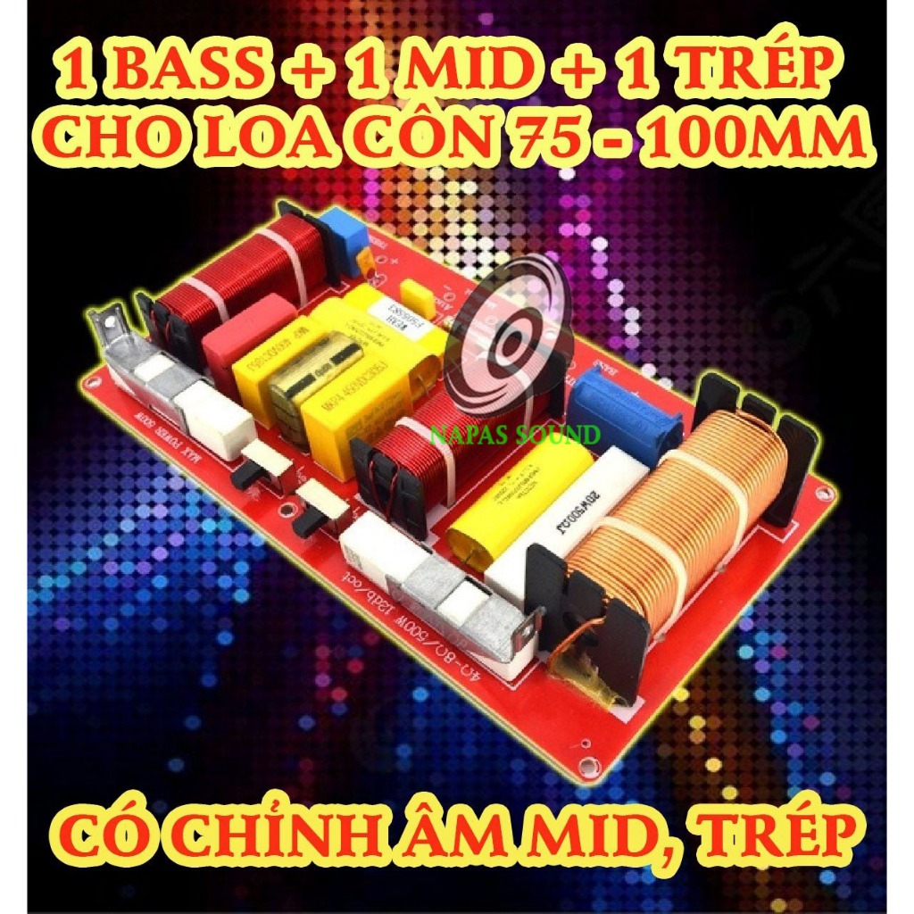 MẠCH PHÂN TẦN 3 LOA BASS TRUNG TRÉP CW3805 - LẮP CHO LOA CÔN 75 100MM ...