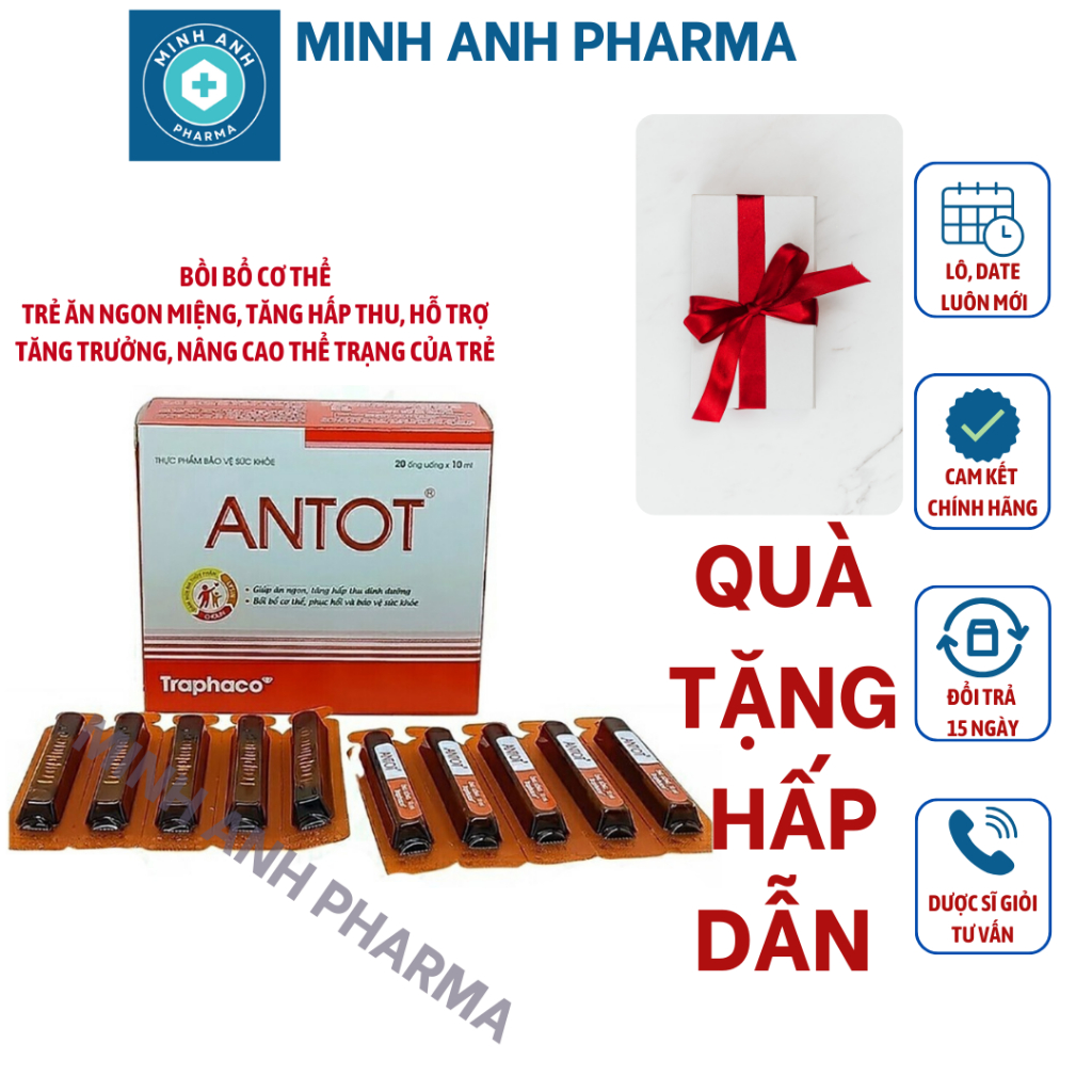 Antot Traphaco ống nhựa giúp Ăn Ngon Bồi Bổ Sức Khỏe Tăng Hấp Thu Dinh ...