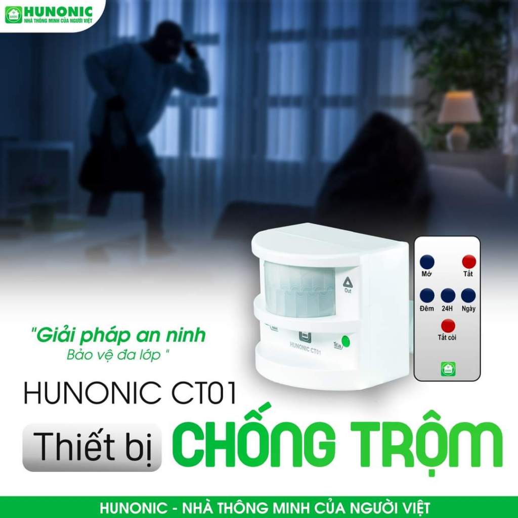Thiết Bị Chống Trộm Và Báo Khách Hunonic CT01 Wifi - Cảnh báo về ĐT | Shopee Việt Nam