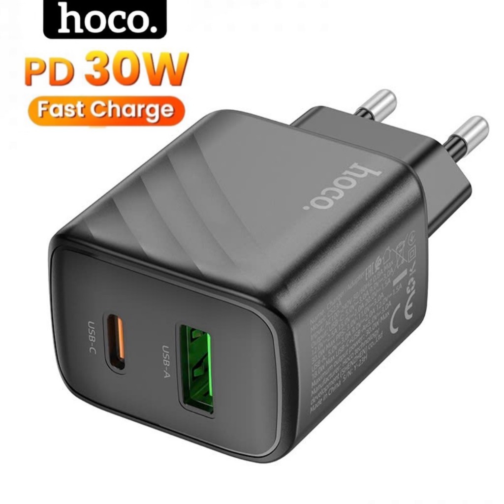 Củ sạc nhanh 30w 2 cổng Chính hãng Hoco 23 đầu ra Type C và USB, PD30W ...