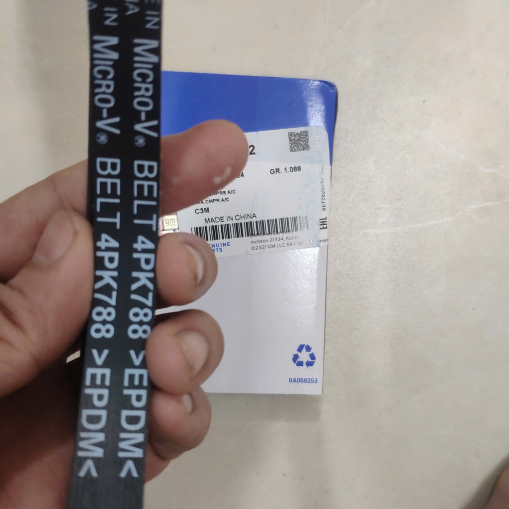 Dây curoa điều hoà + bơm nước Spark 2018 thước điện Gm:25195592 ...