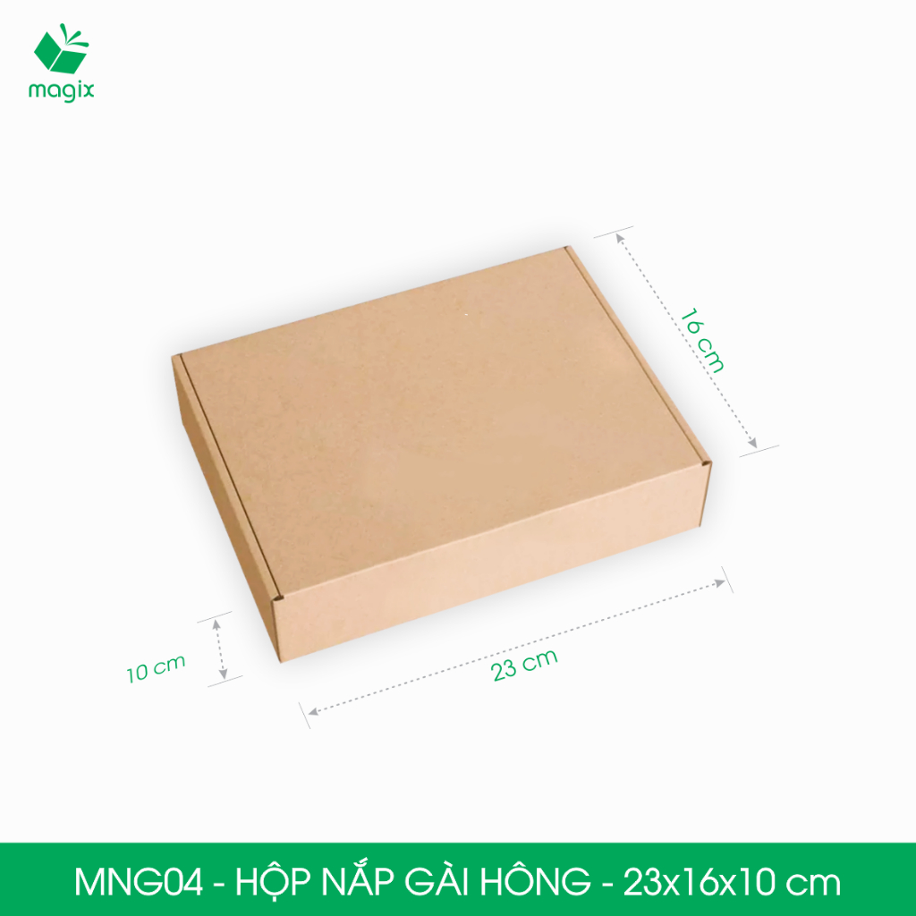 MNG04 - 23x16x10 cm - 20 thùng hộp carton nắp gài hông - Hộp gói hàng ...