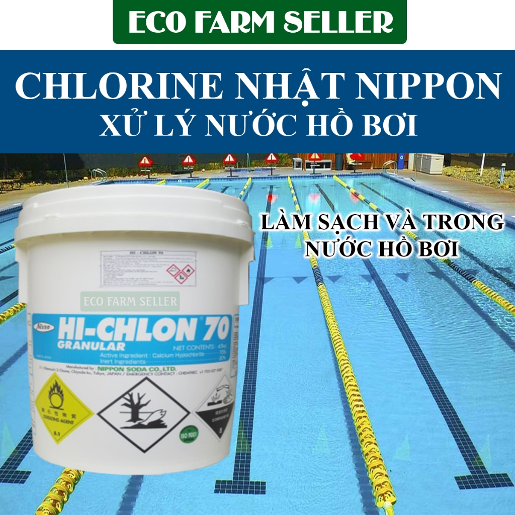 1 Kg Chlorine Nhật - Chlorine Nippon Hi Chlon 70 - Chlor Hồ Bơi ...