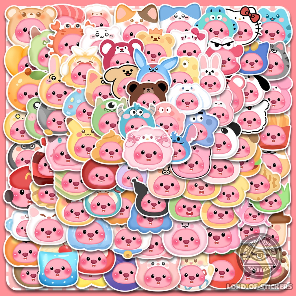 Set 100 Nhãn Dán Sticker Loopy Meme Hoạt Hình Loppy Cute Chống Thấm ...