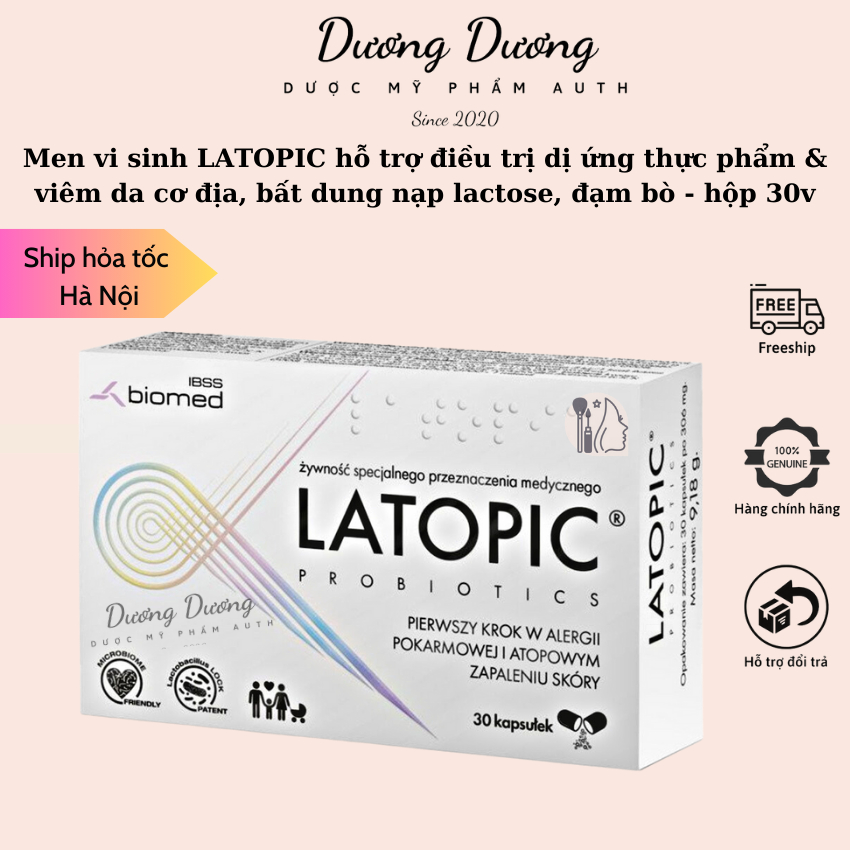 Viên uống men vi sinh LATOPIC PROBIOTICS hỗ trợ dị ứng, bất dung nạp ...