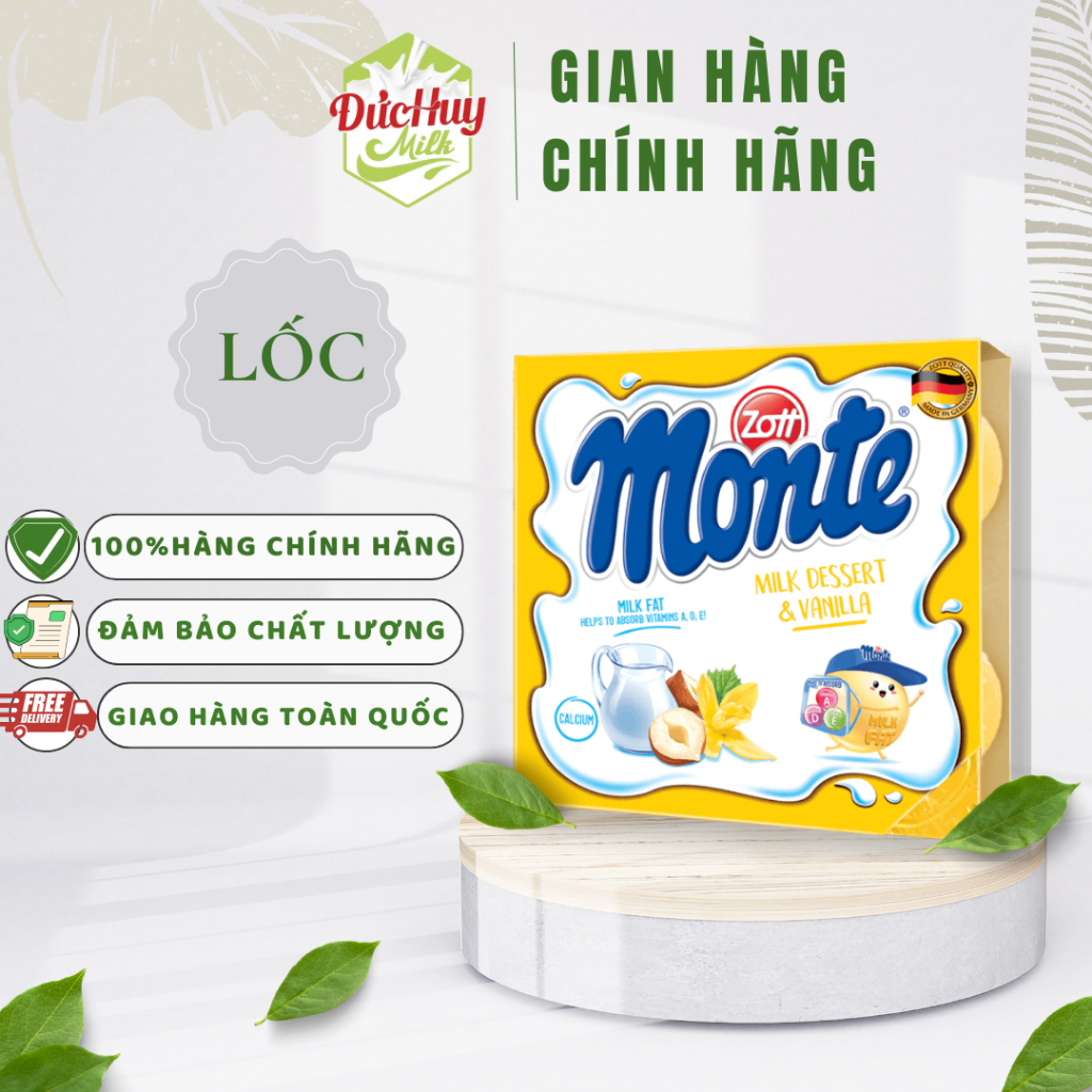 Váng sữa Monte Zott - Vanilla 4 hộp x 55g | Shopee Việt Nam