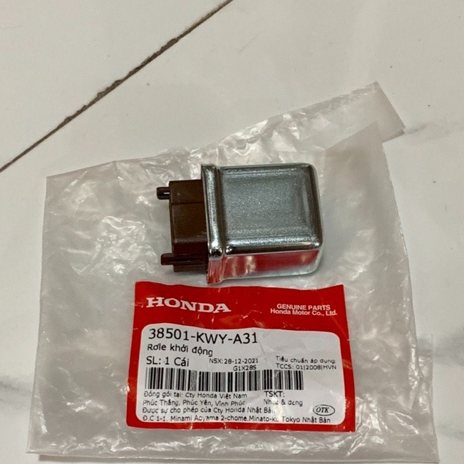 Rơle khởi động | rơ le đề Wave A100 (2013-2016) chính hãng Honda (38501 ...