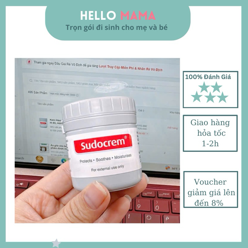 Kem Hăm Sudo Baby Cream-Khi bé bị hăm đỏ, mẩn, sần, chỉ cần bôi 1 lớp ...