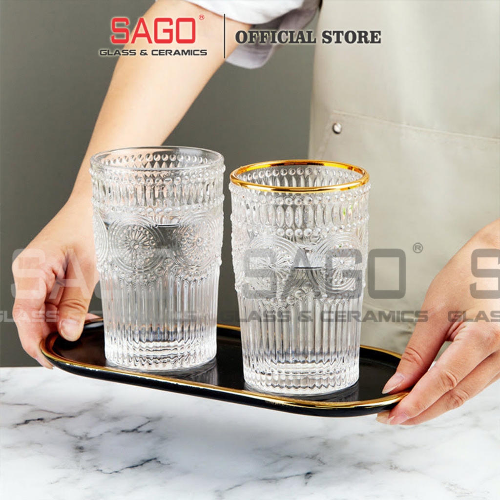 Ly Thuỷ Tinh Deli Vintage High Ball Glass 350ml | Tùy Chọn Họa Tiết ...